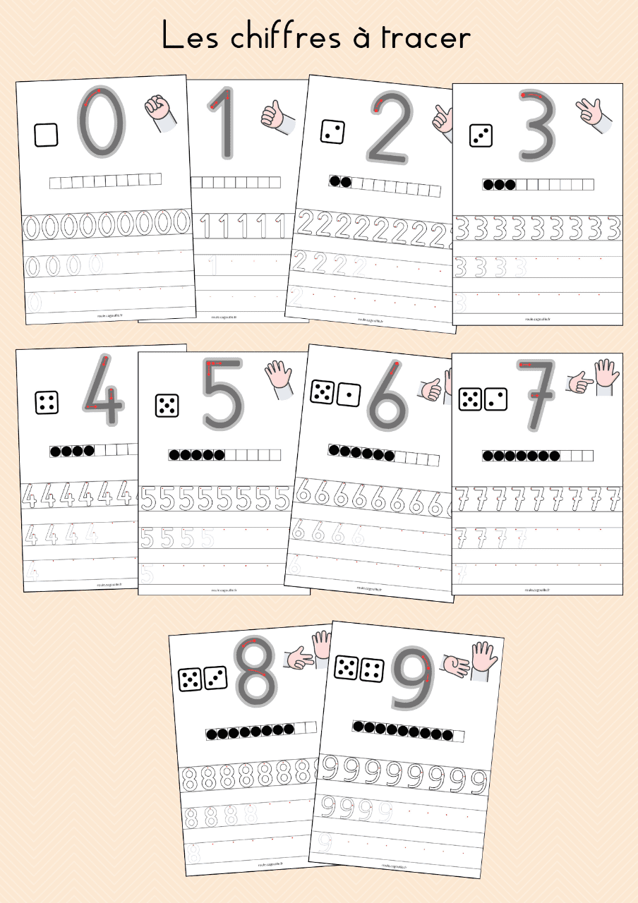 Ecriture des chiffres - Roulecagouille